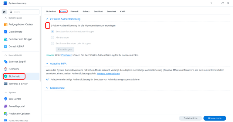 Synology 2 Faktor Authentifizierung einrichten Synology 2 Faktor Authentifizierung einrichten