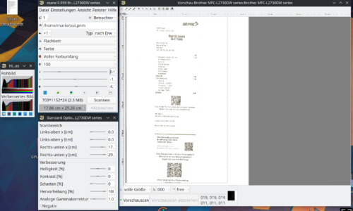Scannen unter Linux und GIMP Scan Anleitung