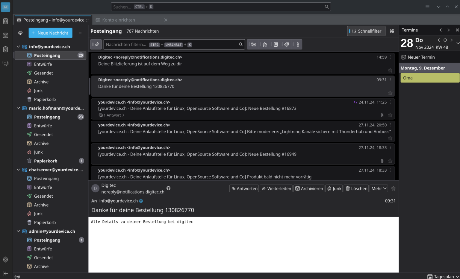 Thunderbird Mail kennen lernen und einrichten - yourdevice.ch - Deine ...