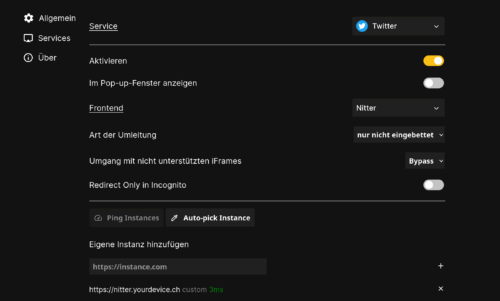 Nitter Twitter ohne Tracking Werbung oder Anmeldung